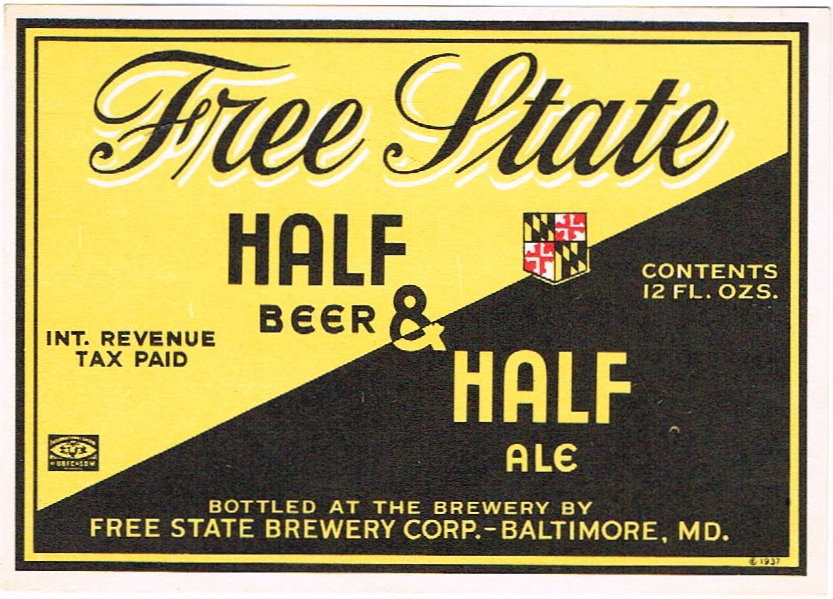 Item #72076 1940 Free State Half & Half Label ES75-23