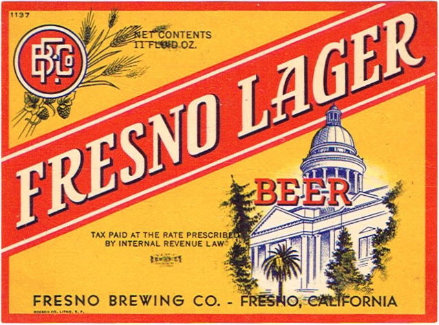 Item #91667 1937 Fresno Lager Beer "540" Label WS7-06V