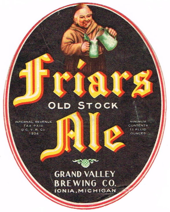 Item #100495 1934 Friars Old Stock Ale (91mm) Label CS62-20
