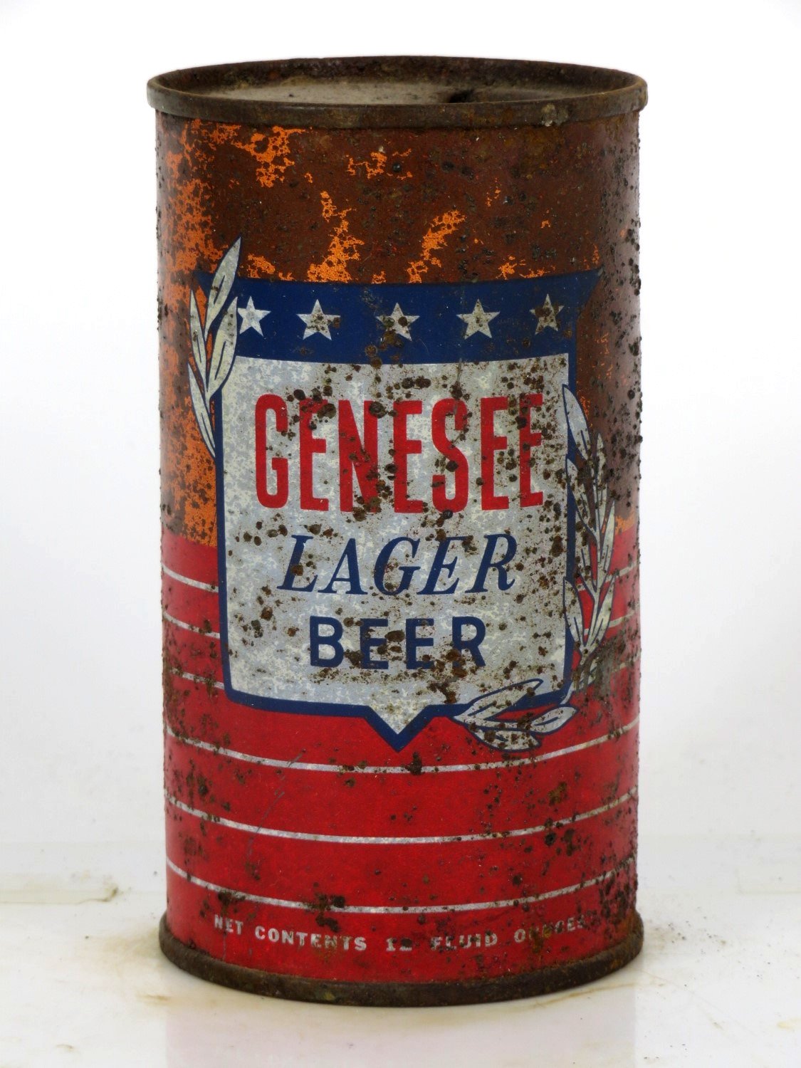 Item #58672 1962 Genesee Lager Beer (touched up) Flat Top Can 68-30