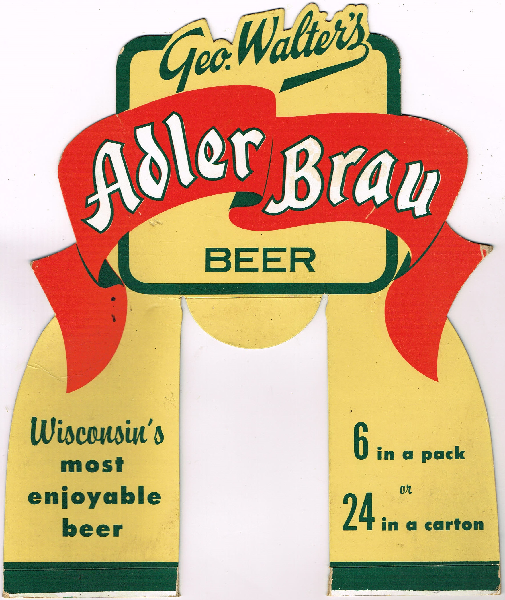 Item #37097 1955 Geo. Walter's Adler Brau Beer Sign