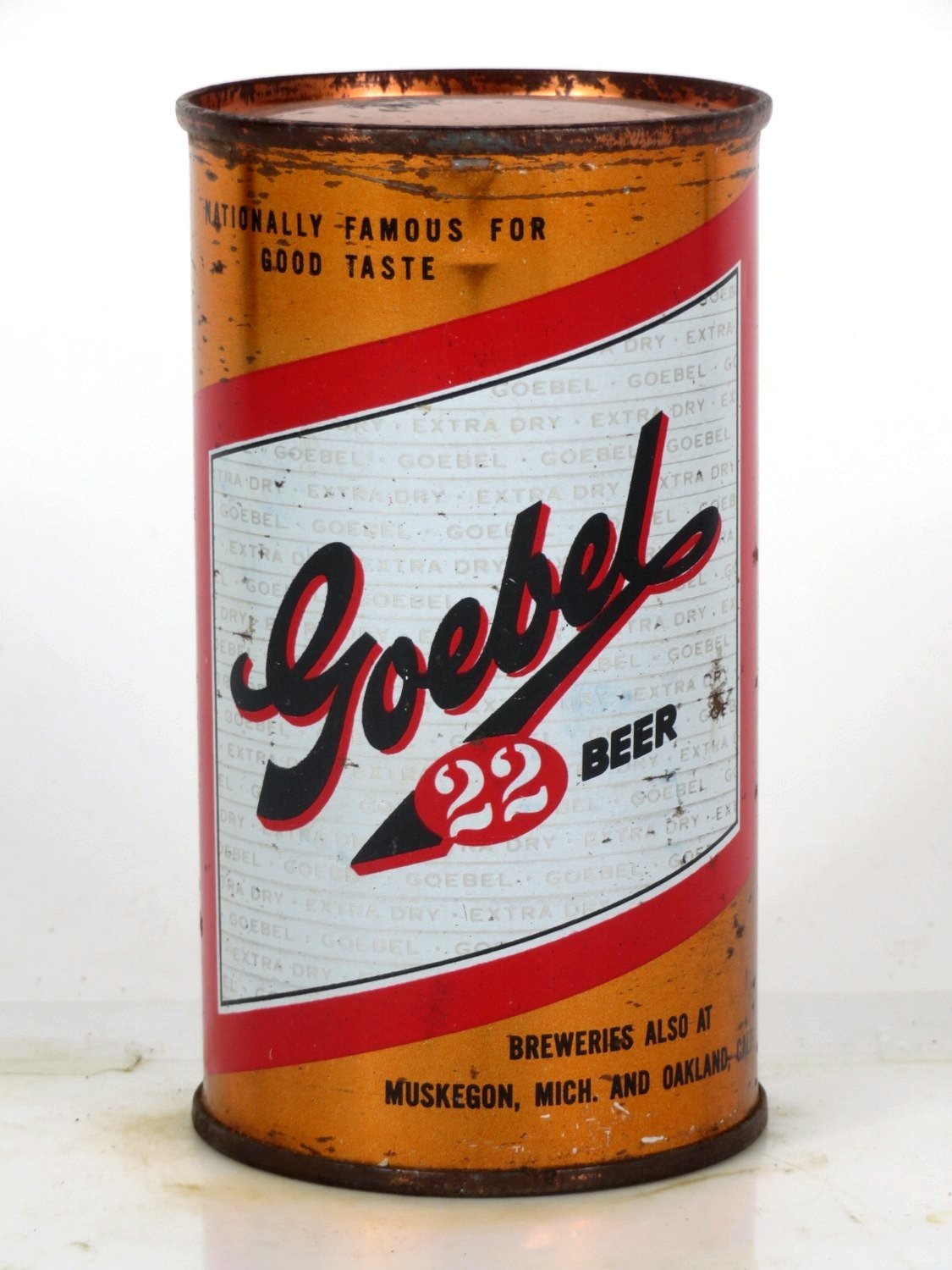Item #58680 1956 Goebel 22 Beer Flat Top Can 71-02.2