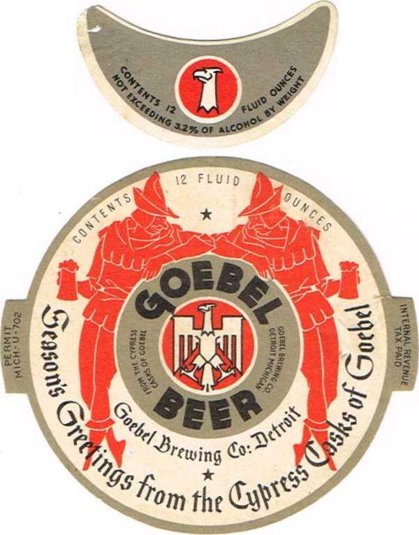 Item #14947 1935 Goebel Beer Label CS44-10
