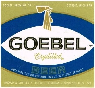 Item #4137 1960 Goebel Beer Label