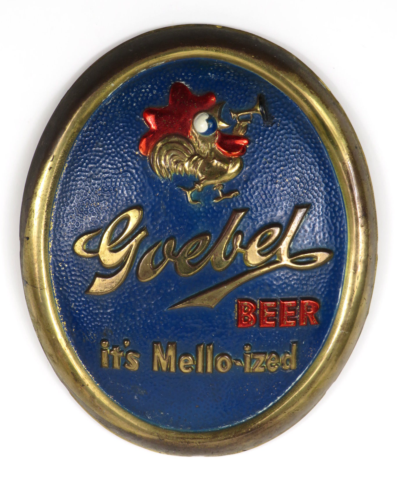 Item #95383 1951 Goebel Beer Wall Plaque Mixed Media Sign