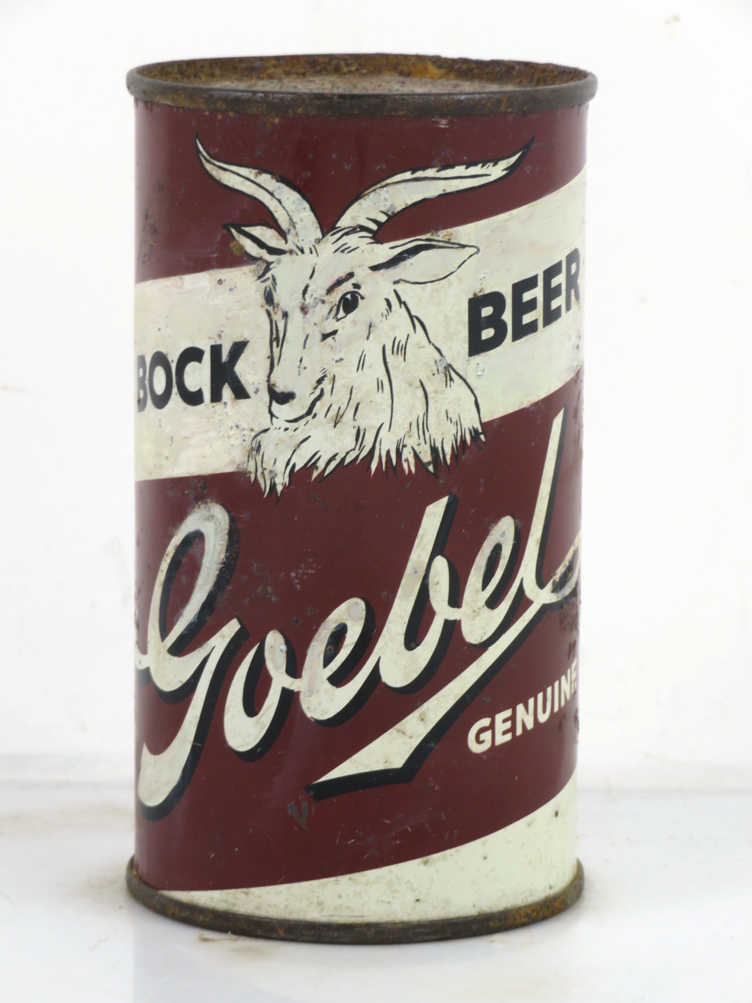 Item #26491 1955 Goebel Bock Beer (repainted) Flat Top Can 71-12?