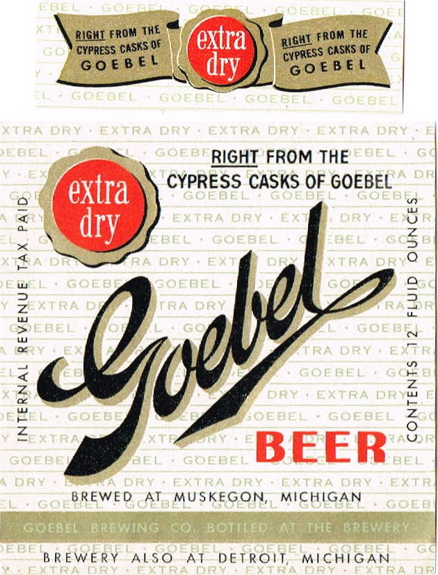 Item #71859 1949 Goebel Extra Dry Beer Label CS68-03