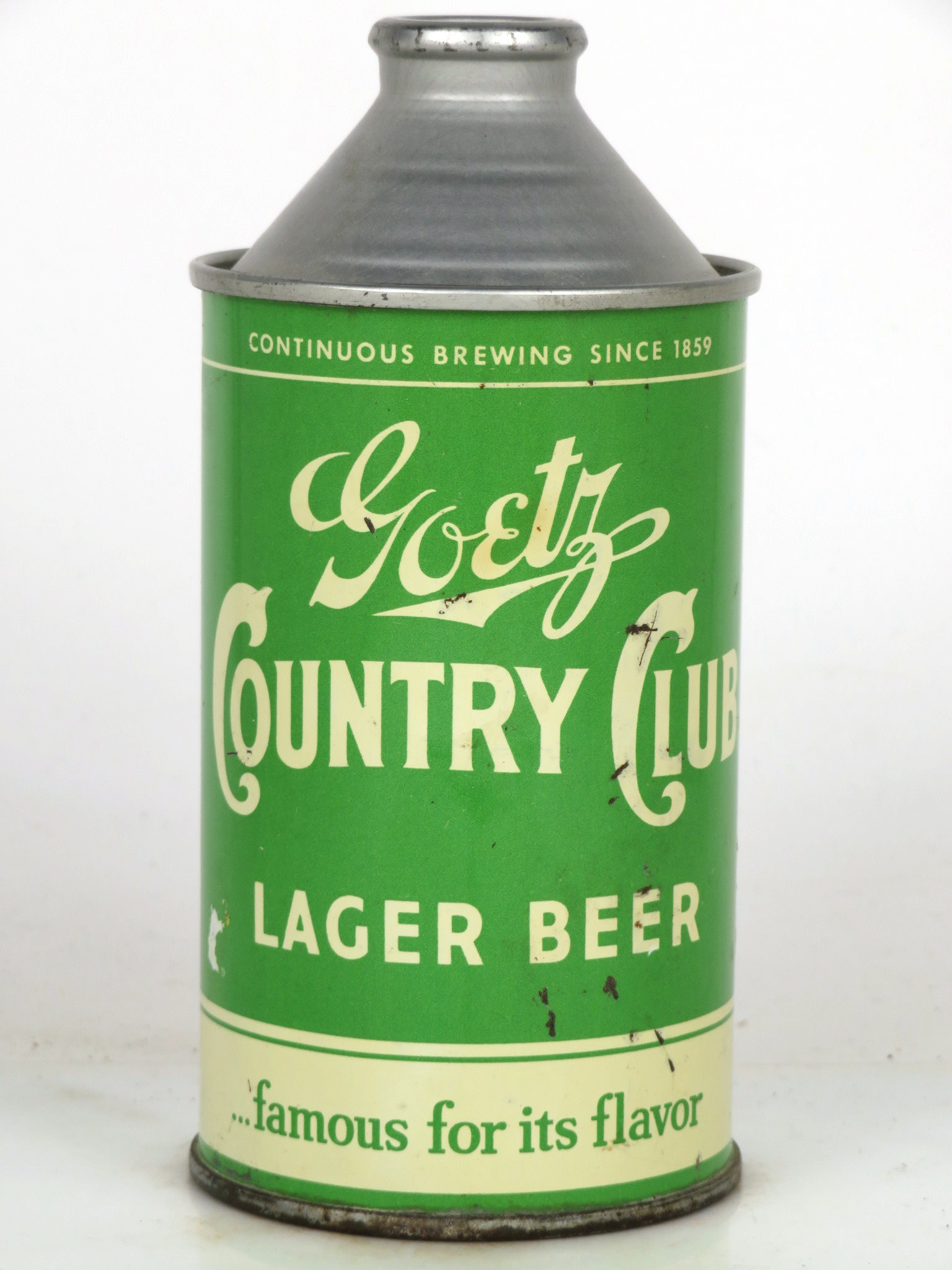 Item #6887 1940 Goetz Country Club Beer Cone Top Can 165-18