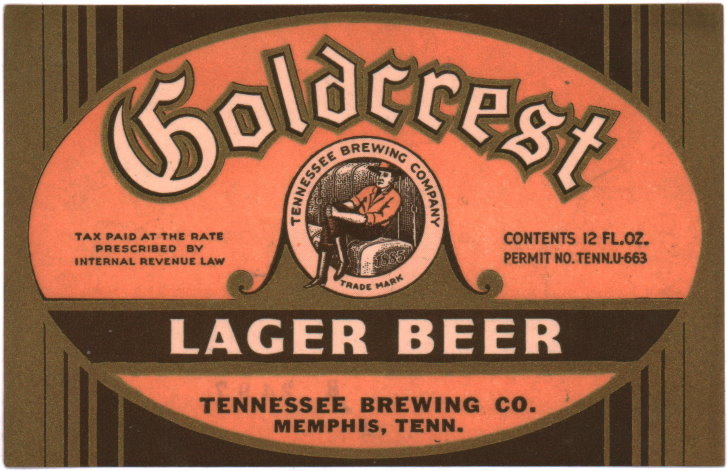 Item #92508 1933 Goldcrest Lager Beer Label ES119-01