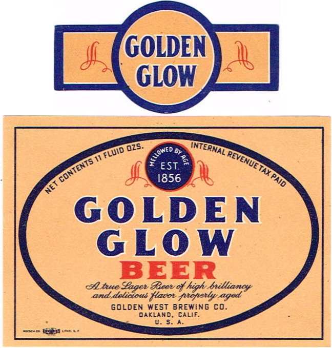 Item #81237 1942 Golden Glow Beer Label WS25-07