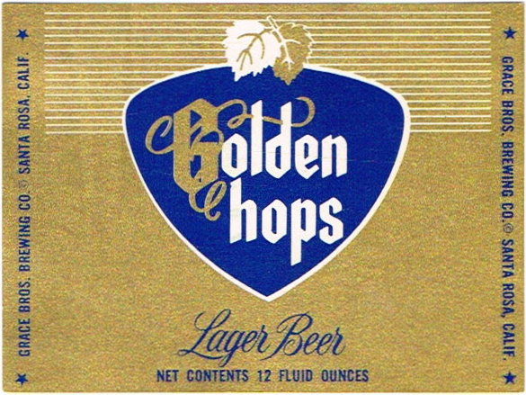 Item #91457 1958 Golden Hops Lager Beer Label