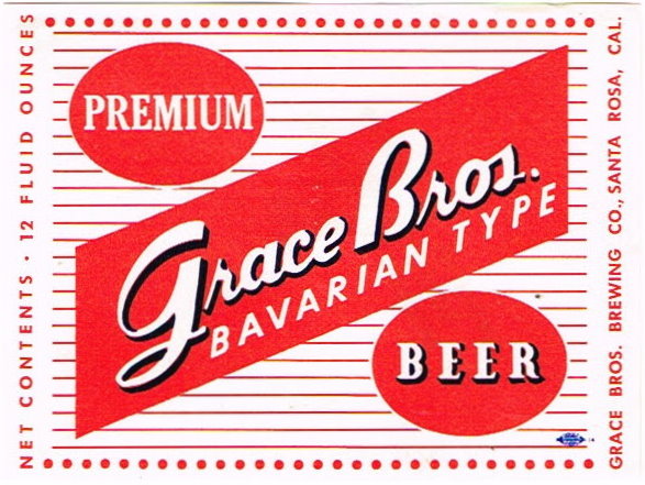 Item #91449 1962 Grace Bros. Bavarian Type Beer Label