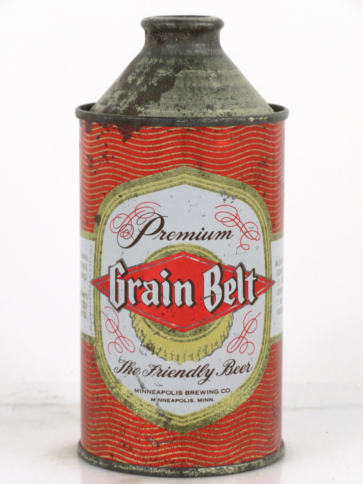 Item #96180 1952 Grain Belt Premium Beer Cone Top Can 167-11