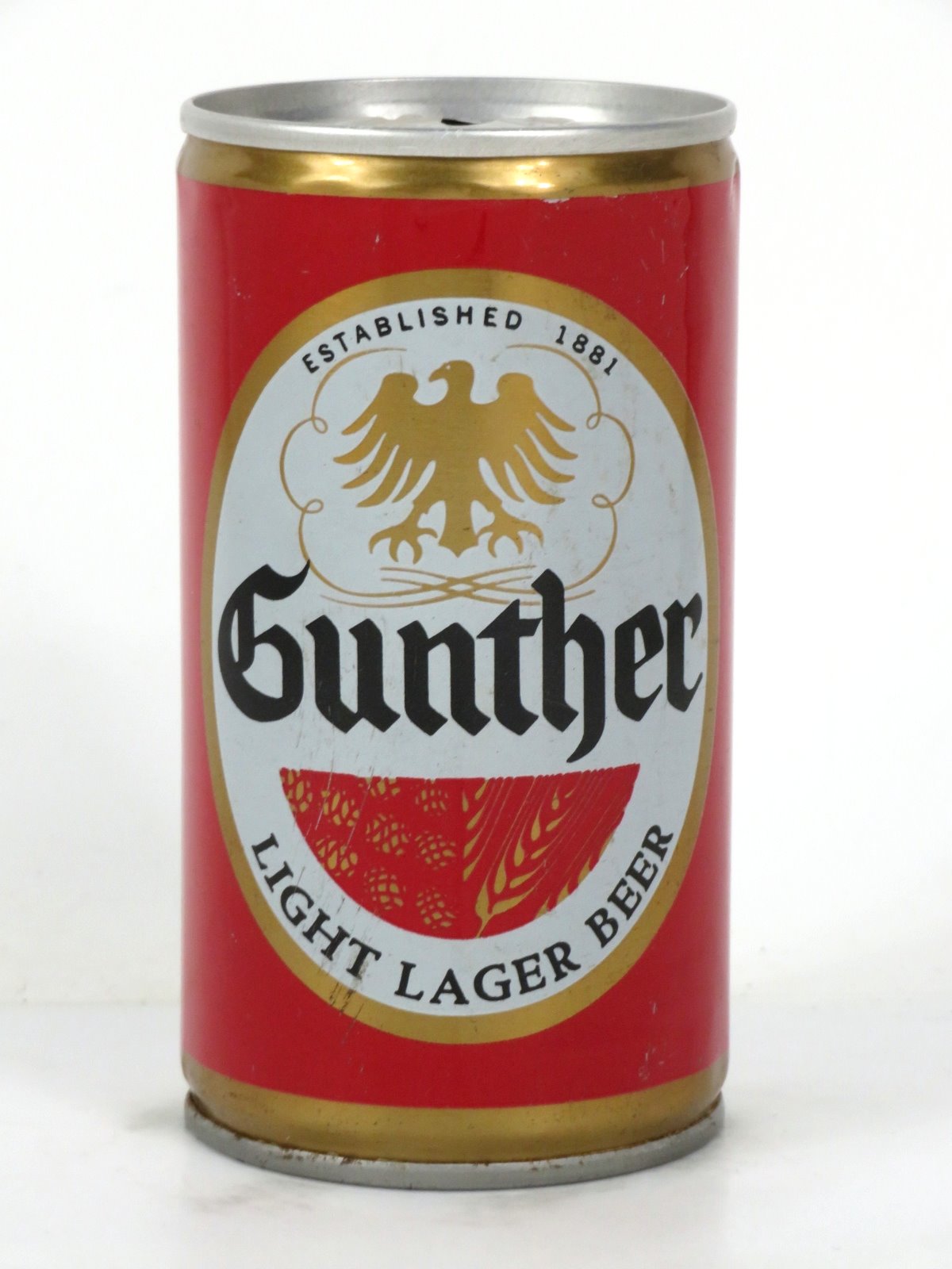 Item #14189 1974 Gunther Light Lager Beer Tab Top Can T71-36