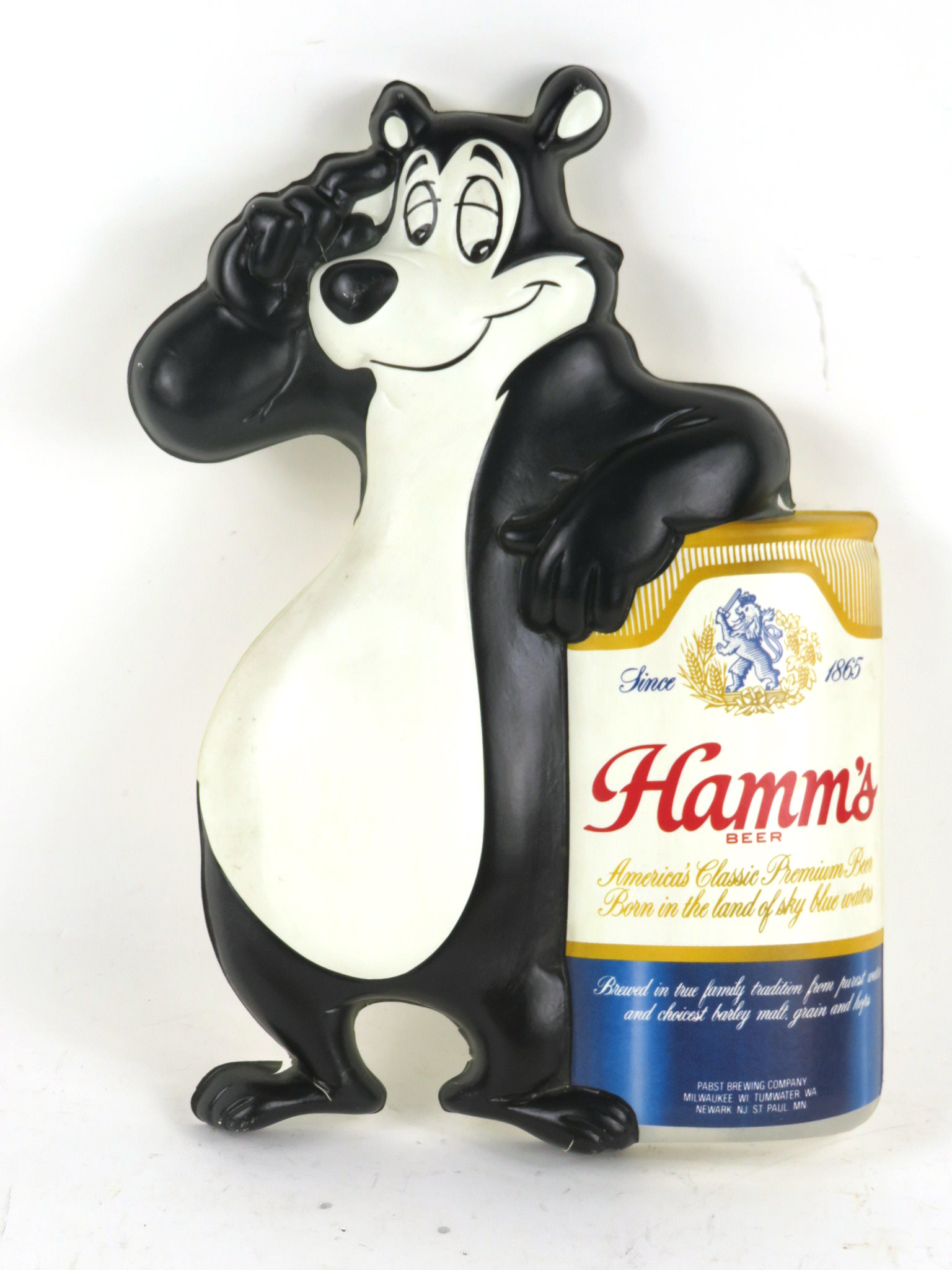 Item #11508 1972 Hamm's Beer Mixed Media Sign