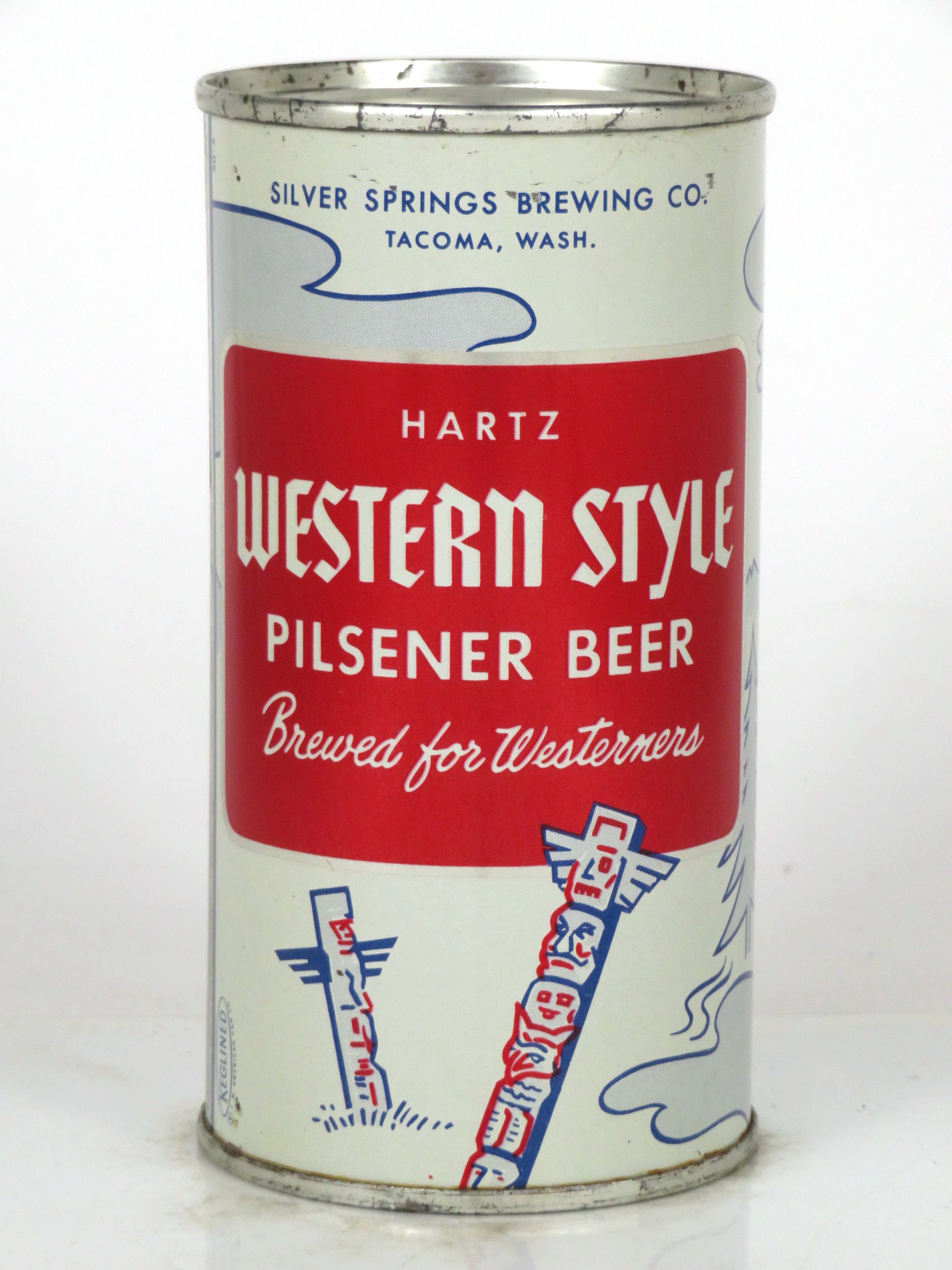 Item #1616 1960 Hartz Western Style Beer Flat Top Can 145-10