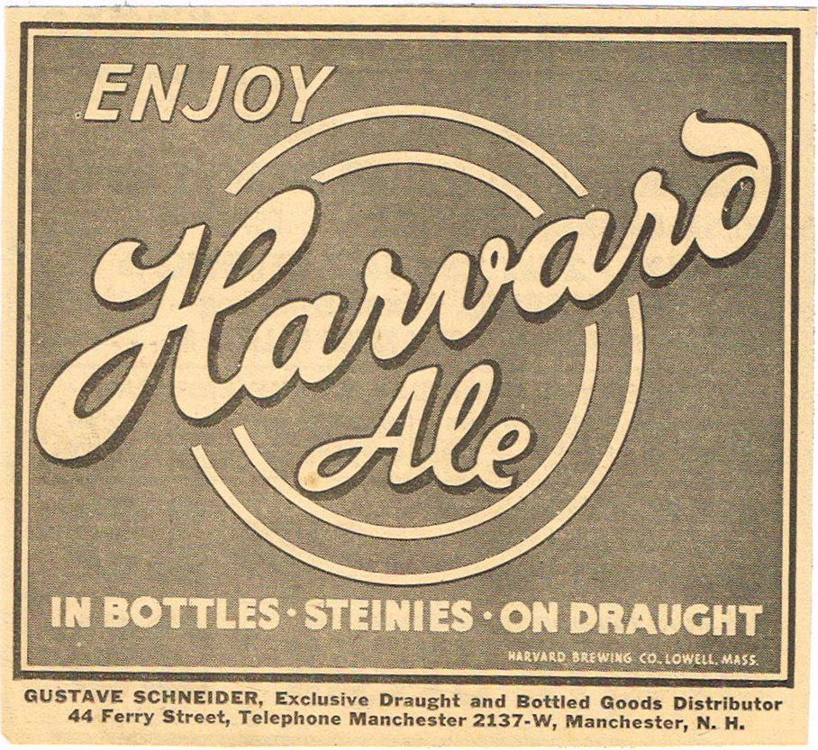 Item #92111 1937 Harvard Ale Paper Ad