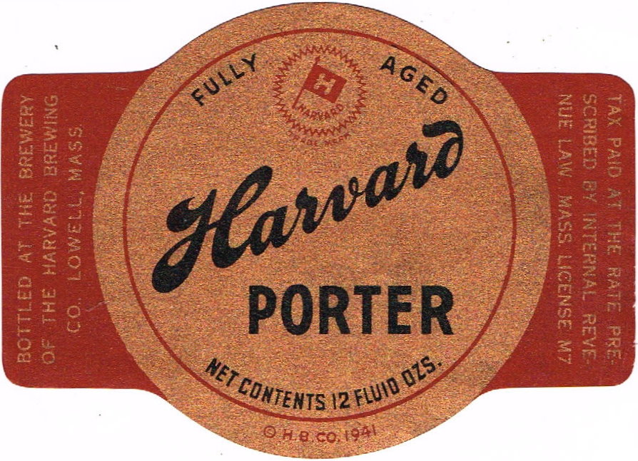 Item #100101 1941 Harvard Porter Label ES63-18