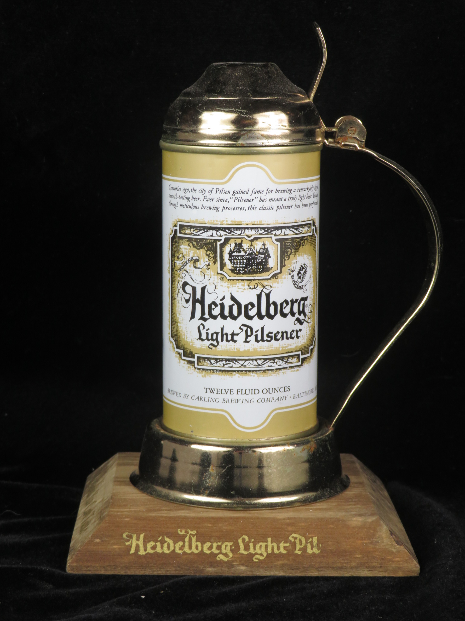 Item #92965 1967 Heidelberg Light Pilsener Beer Backbar Sign