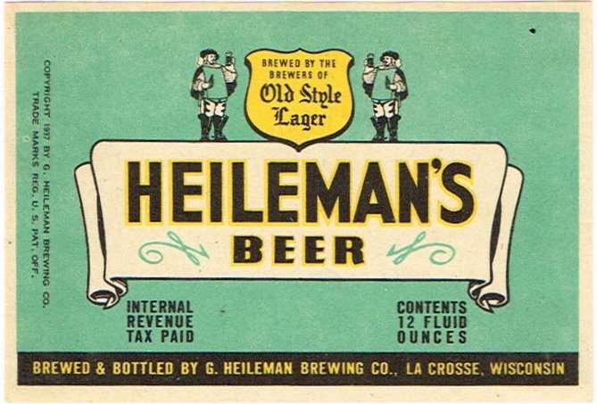 Item #11247 1937 Heileman's Beer Label WI215-32