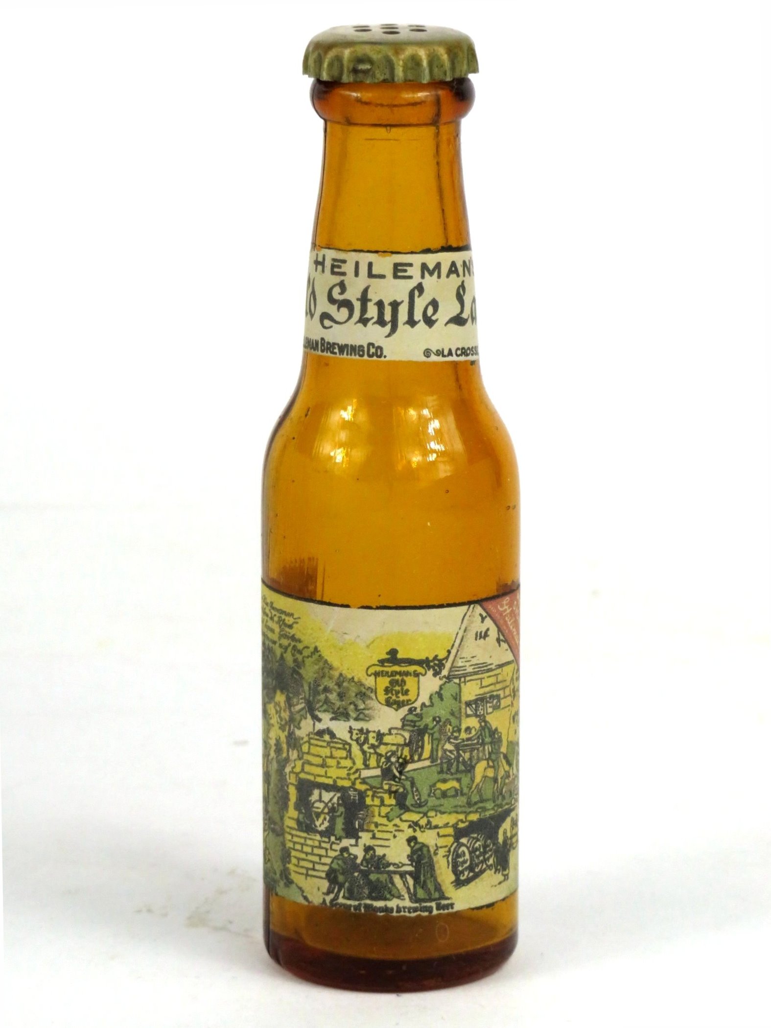Item #17011 1933 Heileman's Old Style Lager Beer Mini Bottle