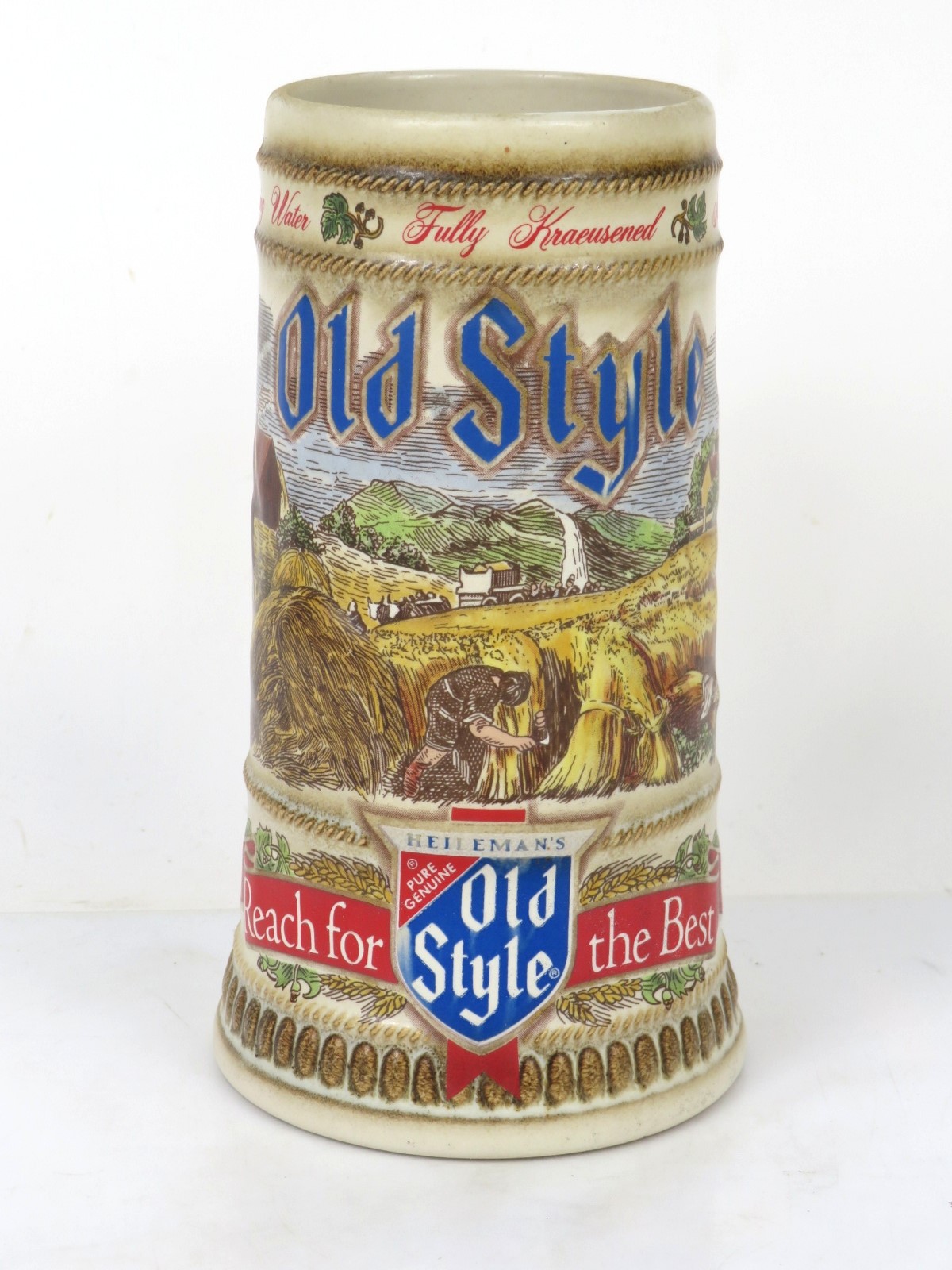 Item #37523 1988 Heileman's Old Style "Reach For The Best" Stein OLDS88