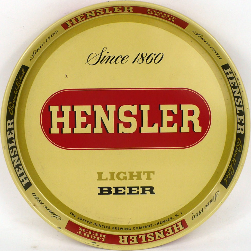 Item #63473 1951 Hensler Light Beer Serving Tray