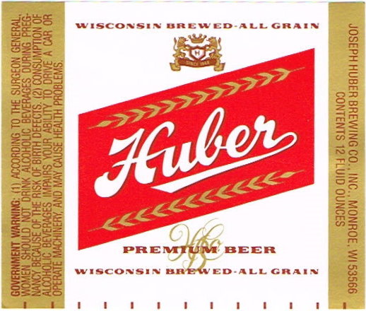 Item #108782 1988 Huber Premium Beer Label