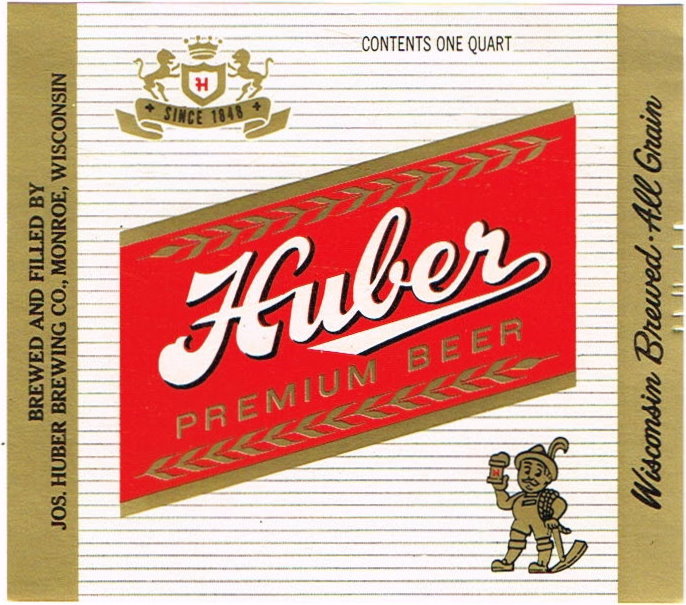 Item #30164 1962 Huber Premium Beer Label