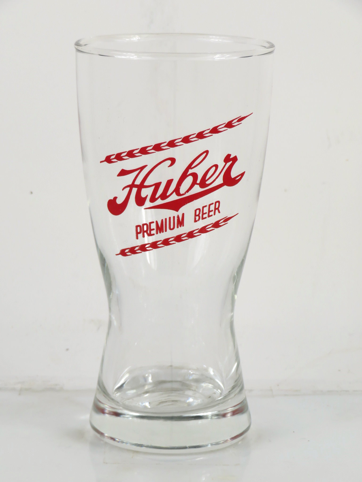 Item #33568 1958 Huber Premium Beer ACL Drinking Glass