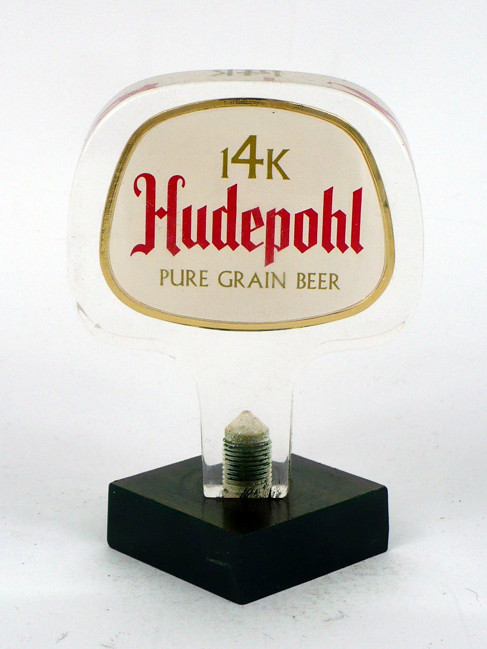 Item #21349 1969 Hudepohl 14K Beer Acrylic Tap Handle
