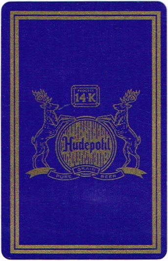 Item #98501 1950 Hudepohl 14K Beer Joker Playing Card