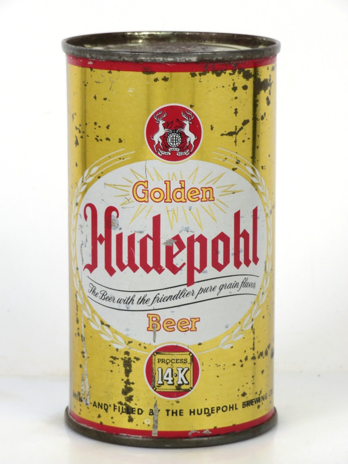 Item #58734 1953 Hudepohl Beer Flat Top Can 84-13.2b