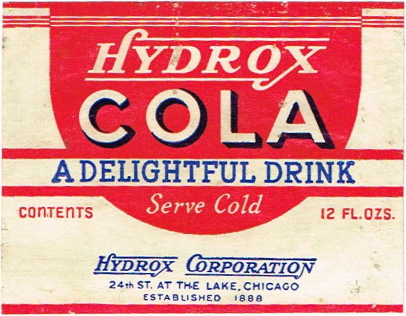 Item #101802 1945 Hydrox Cola Chicago Illinois Label