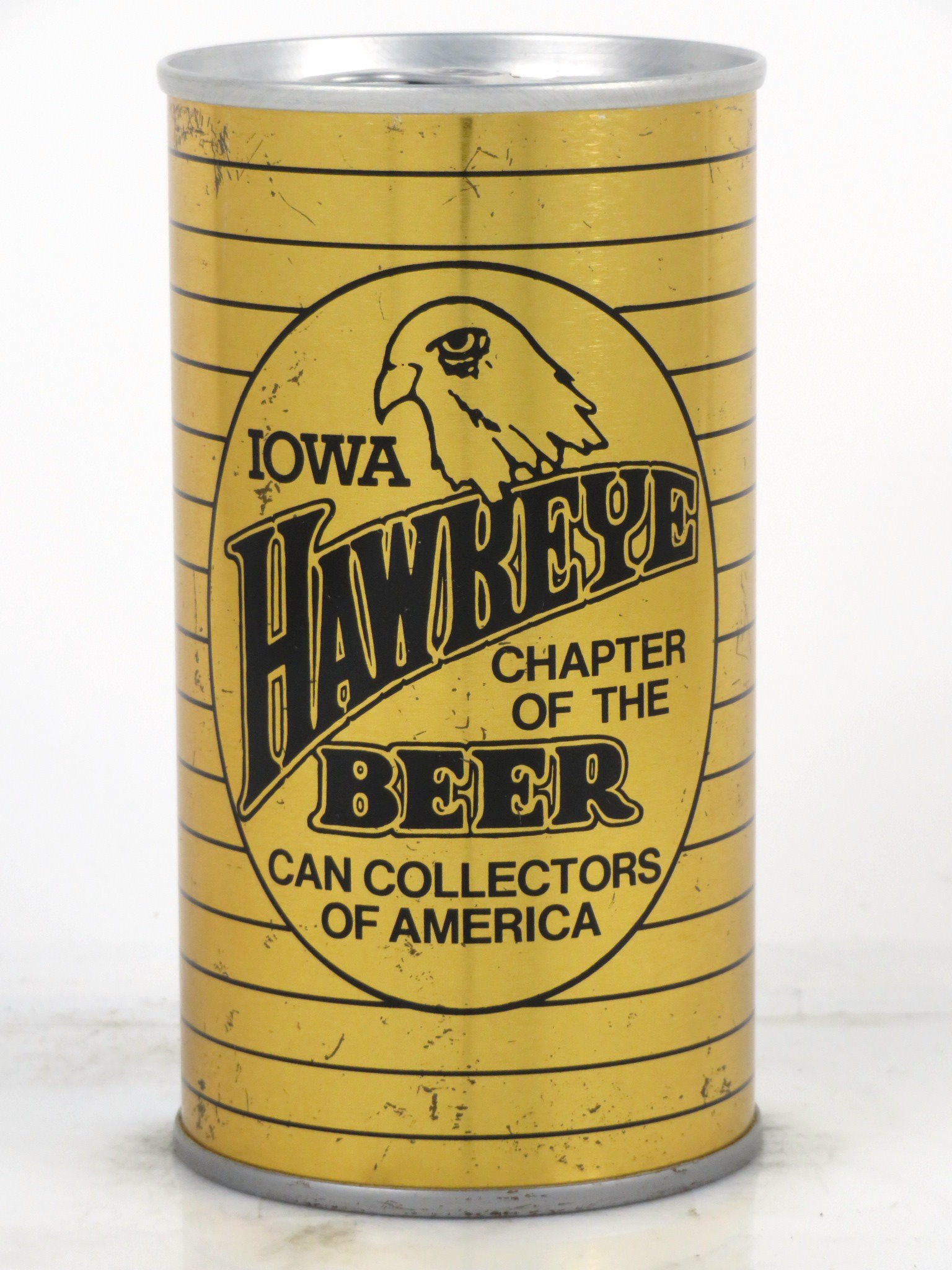 Item #28015 1975 Iowa Hawkeye Beer Tab Top Can T208-30r