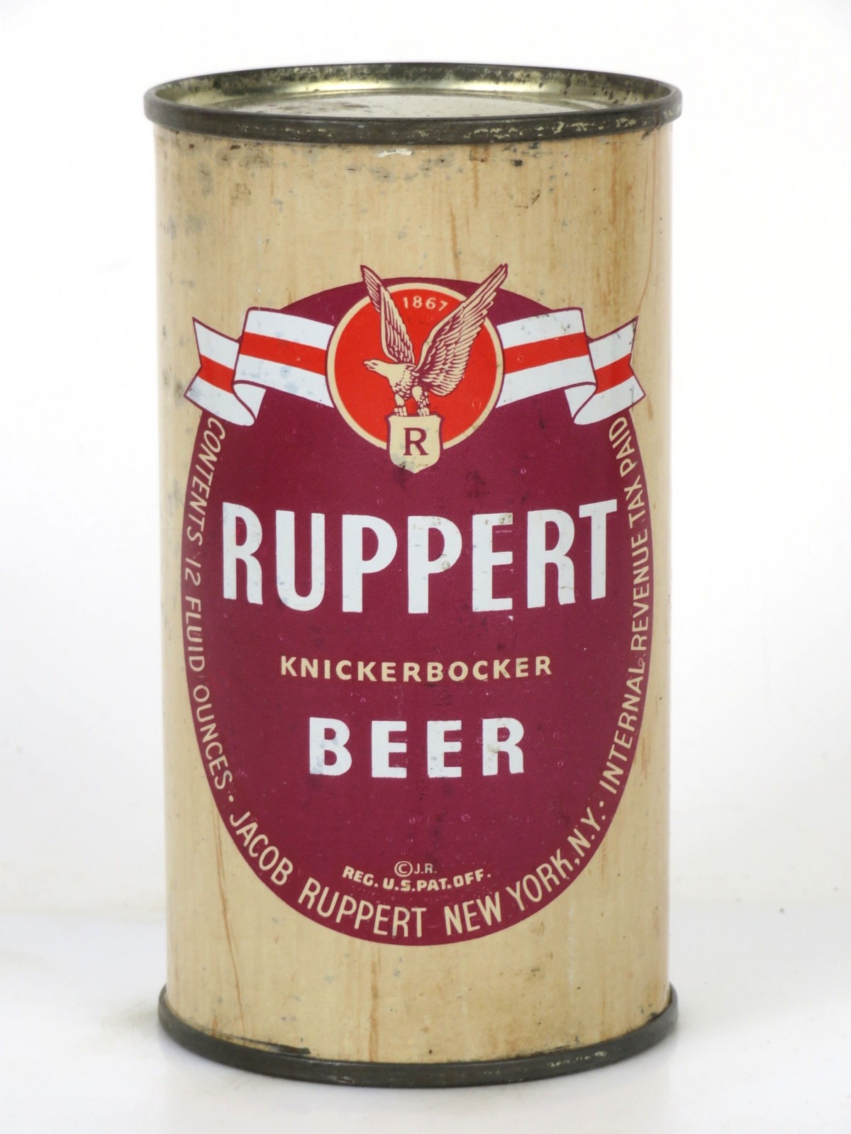 Item #98153 1950 Jacob Ruppert Knickerbocker Beer Flat Top Can 126-07v ...