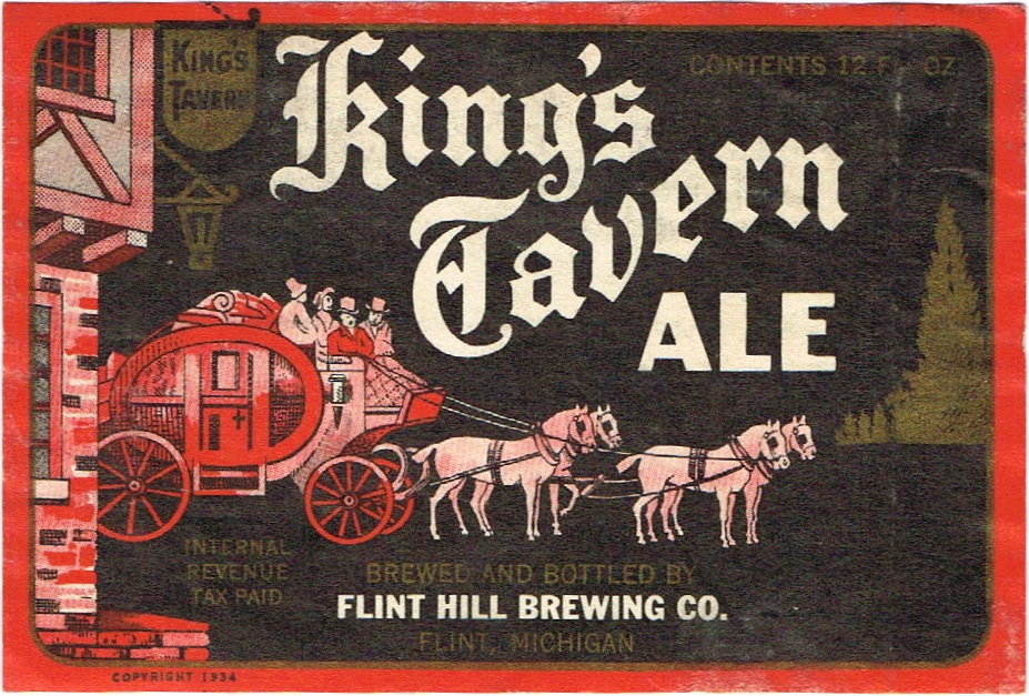 Item #100469 1934 King's Tavern Ale Dupe Label CS55-12