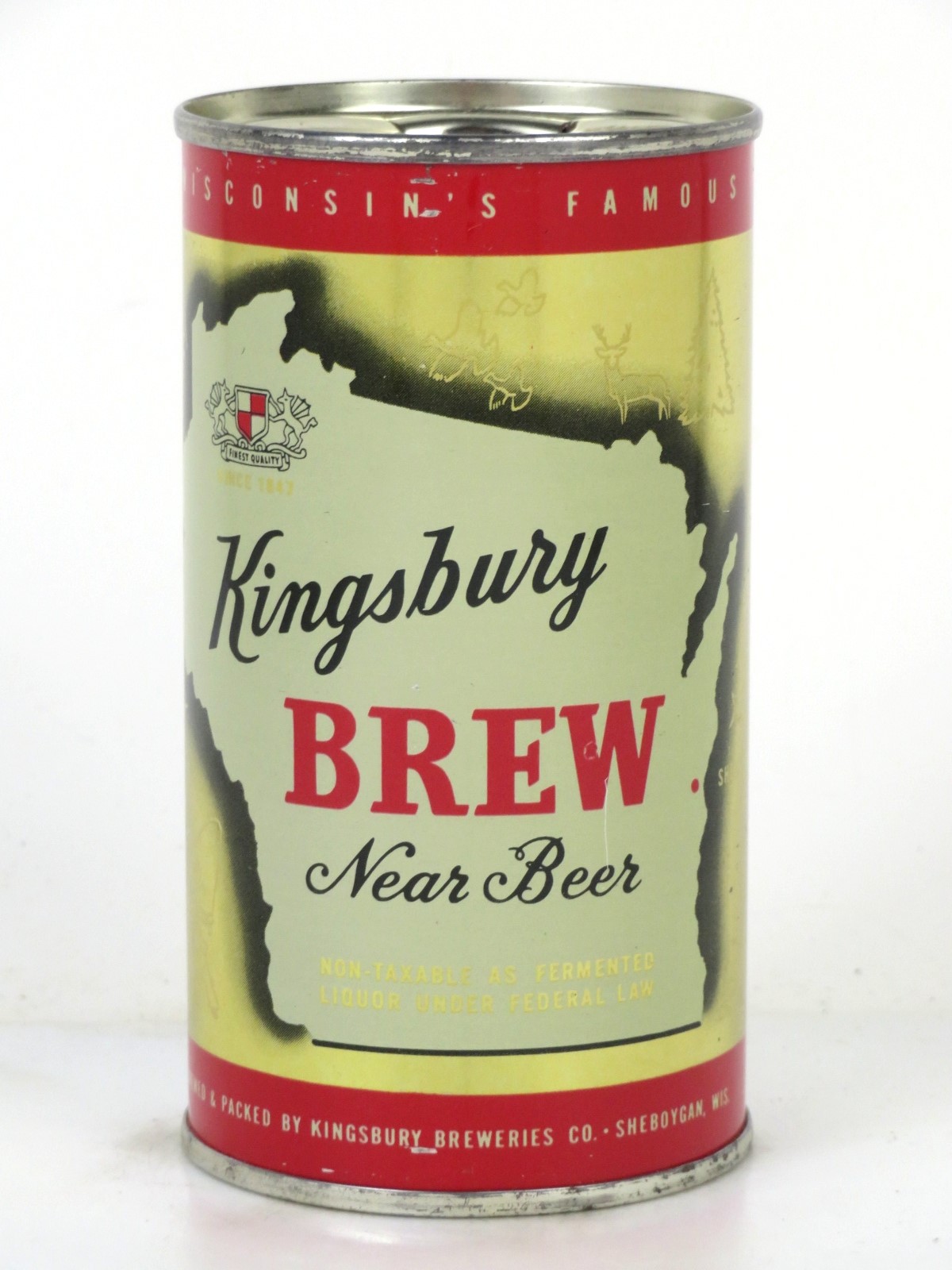 Item #88629 1958 Kingsbury Brew Near Beer (73 Calories) Flat Top Can 88-18