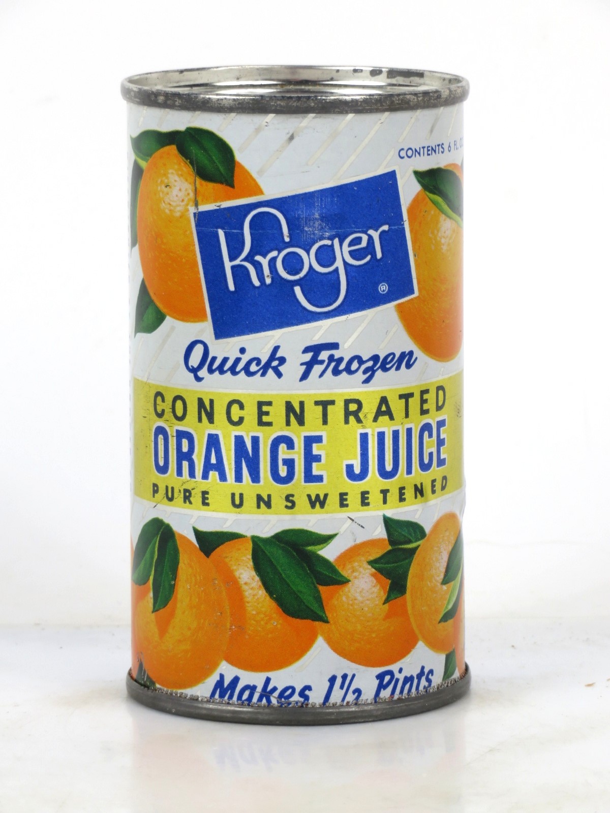 Item #52244 1967 Kroger Orange Juice Cincinnati Ohio 7 to 8oz Can
