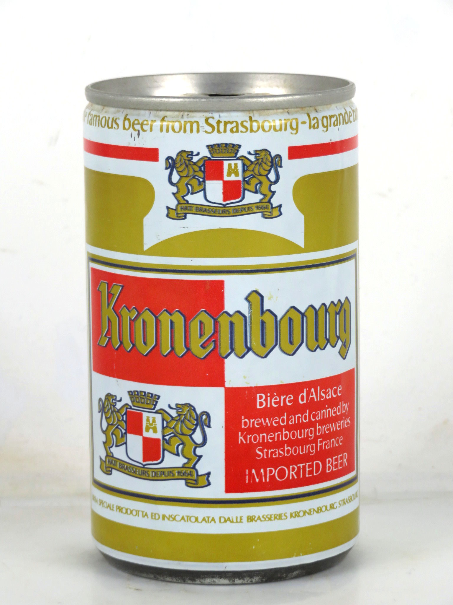 Item #100738 1985 Kronenbourg 33cl Beer Can Strasbourg Alsace Tab Top Can