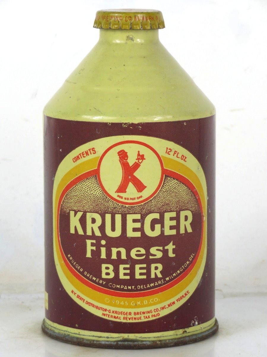 Item #88600 1948 Krueger Finest Beer mpm Crowntainer 196-21