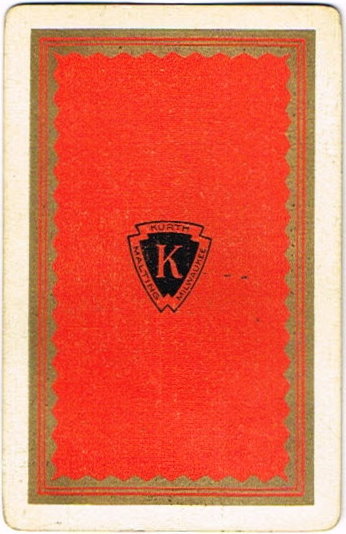 Item #98507 1945 Kurth Malting Co. Orange 9 Spades Playing Card