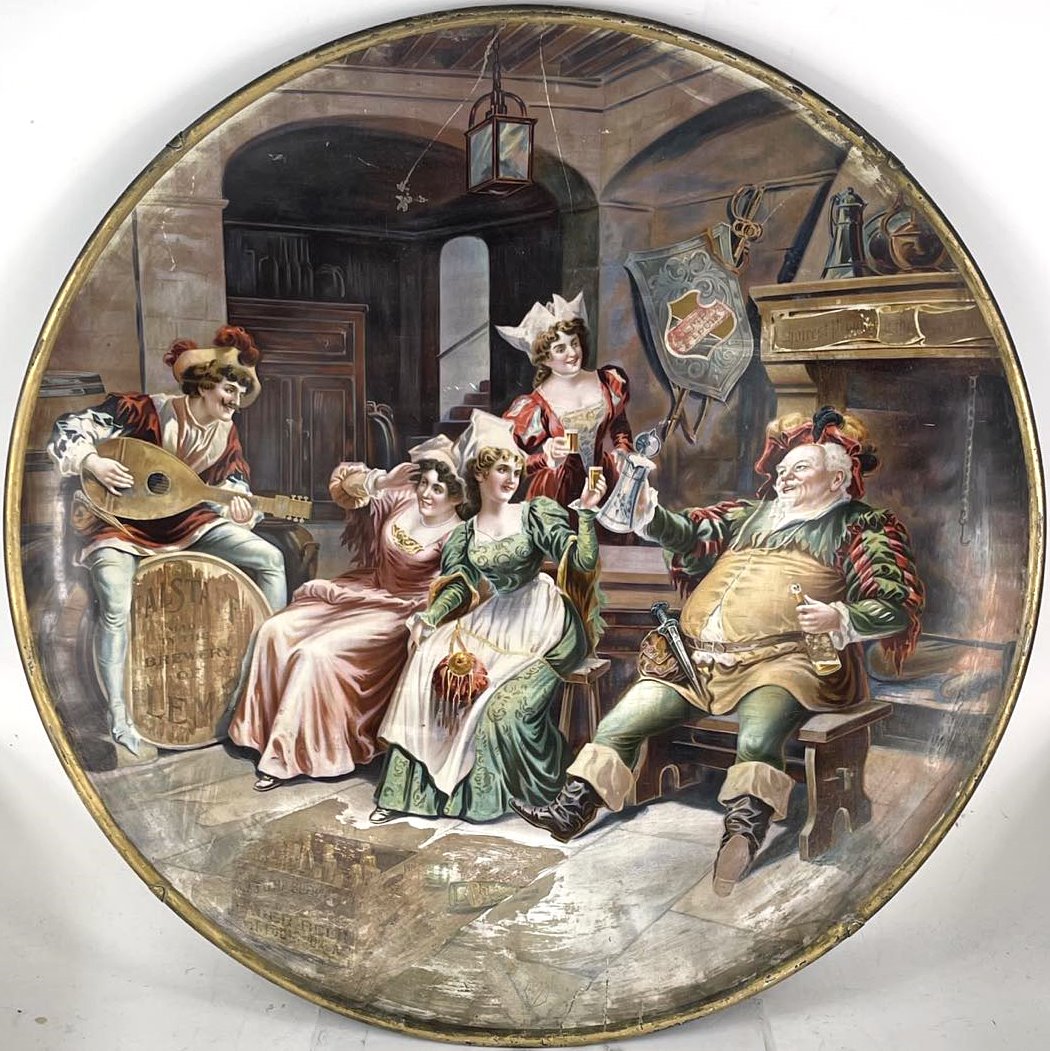 Item #102003 1912 Lemp Brewery "Lute Player" Charger