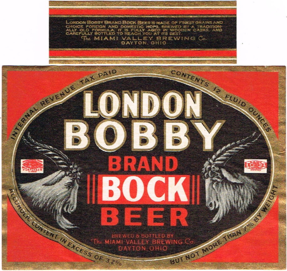 Item #55170 1940 London Bobby Bock Beer Label OH60-02V