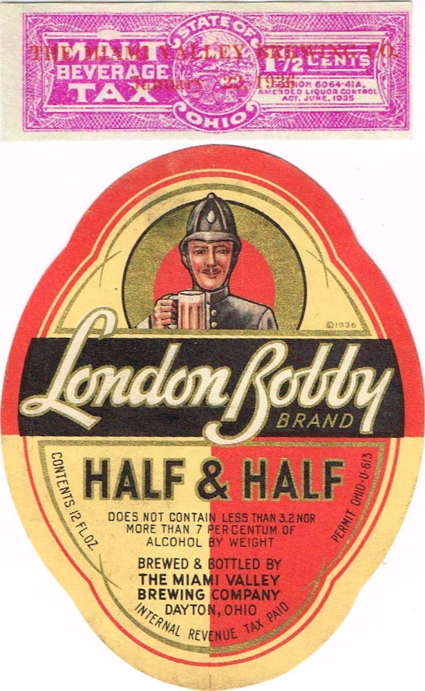 Item #110185 1933 London Bobby Half & Half Label OH59-17