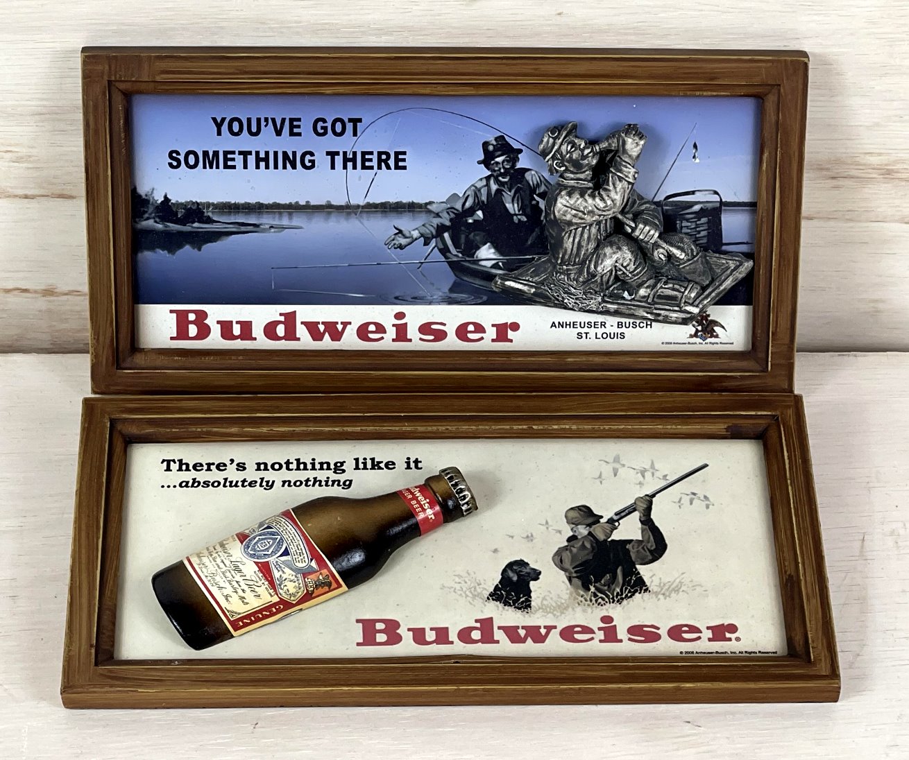 Item #38112 2006 Lot of Two Budweiser 3D Billboards by Rivers Edge ...