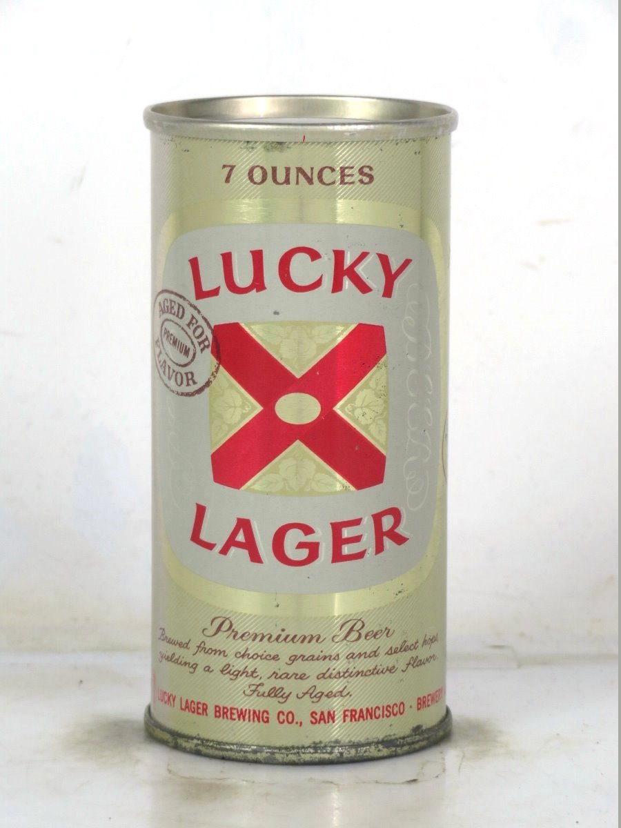 Item #38669 1962 Lucky Lager Beer 7 to 8oz Can 241-38