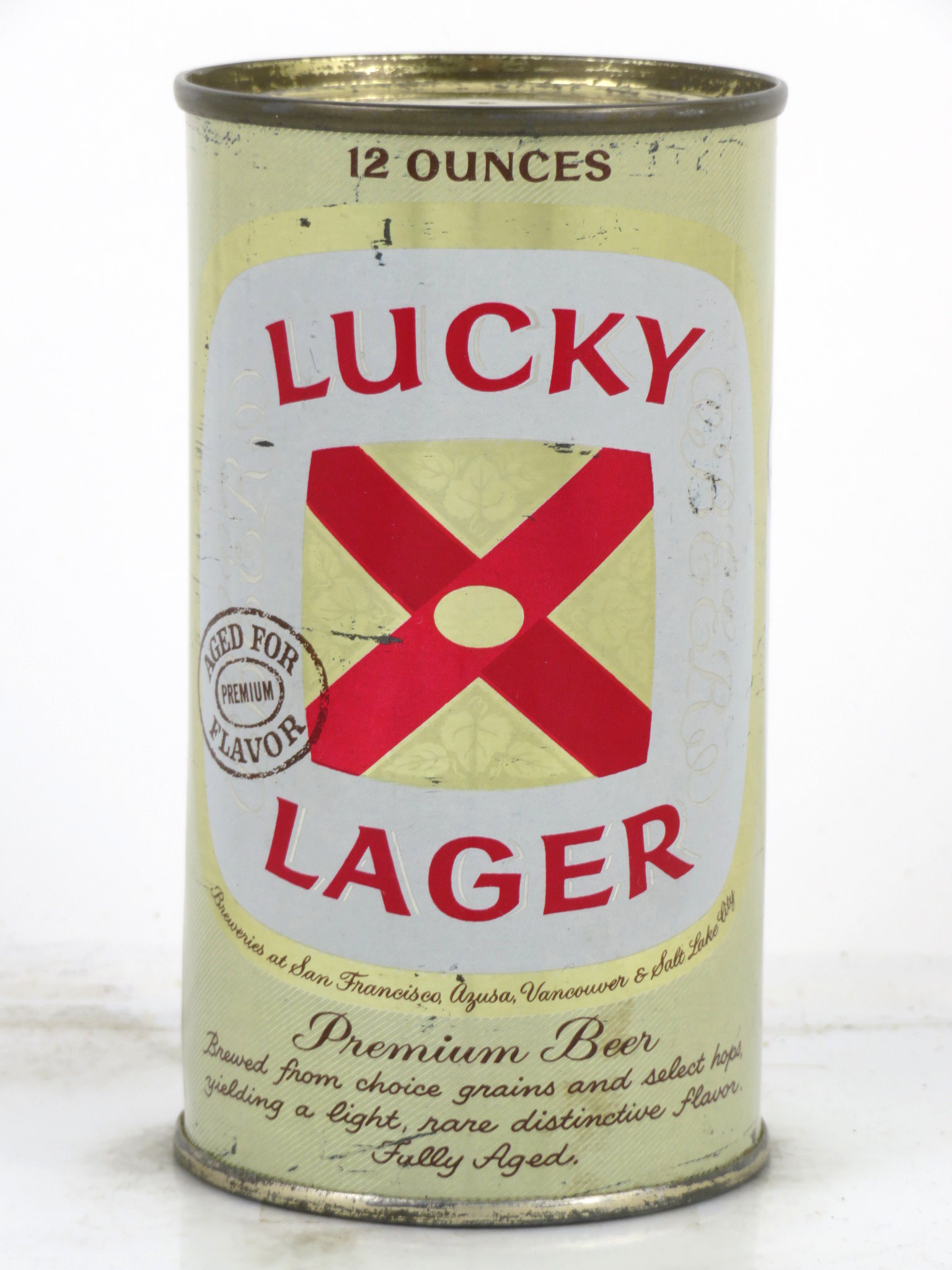 Item #96130 1963 Lucky Lager Beer Flat Top Can 92-35