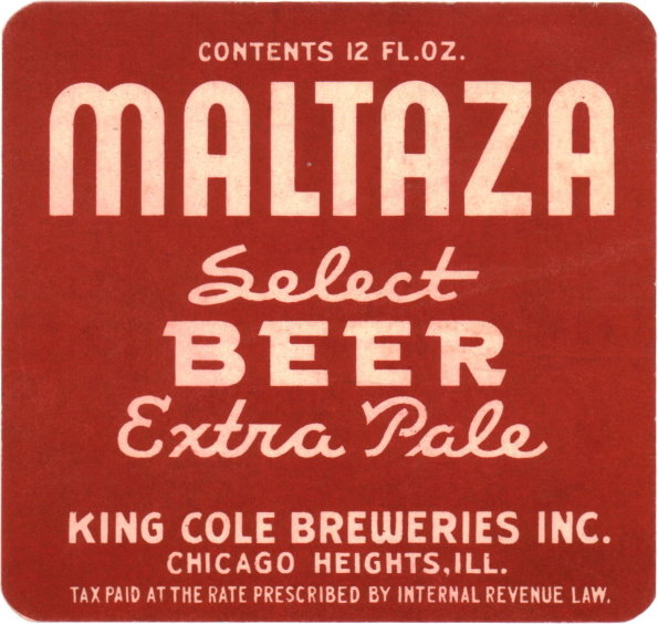 Item #92698 1937 Maltaza Select Beer Label IL74-21V