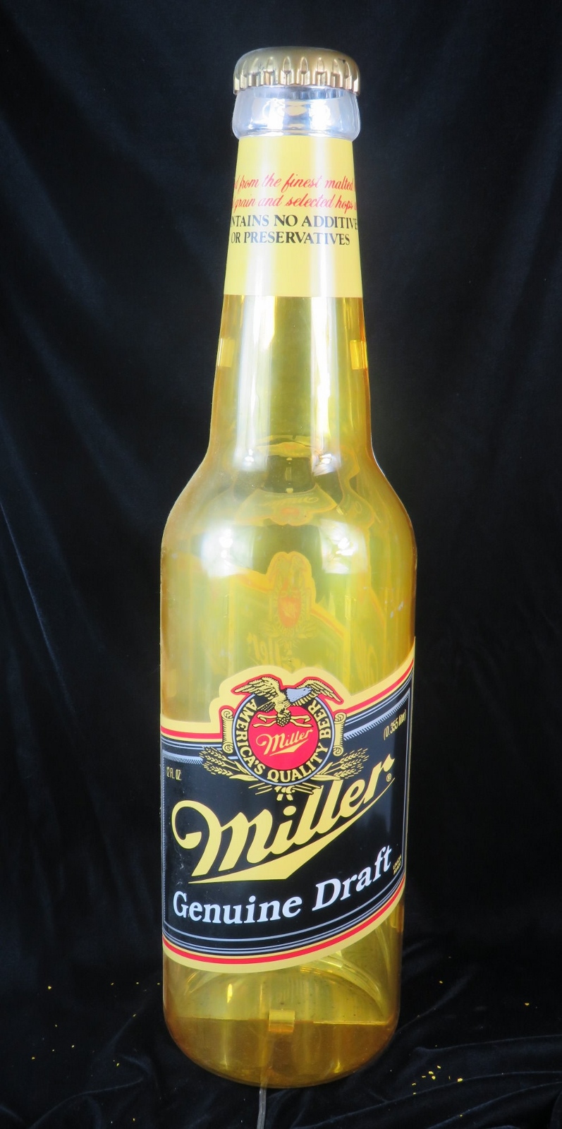 Item #108536 1989 Miller Genuine Draft Beer Bottle Light-Up Sign